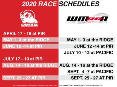 2020 OMRRA & WMRRA Race Schedules – OMRRA
