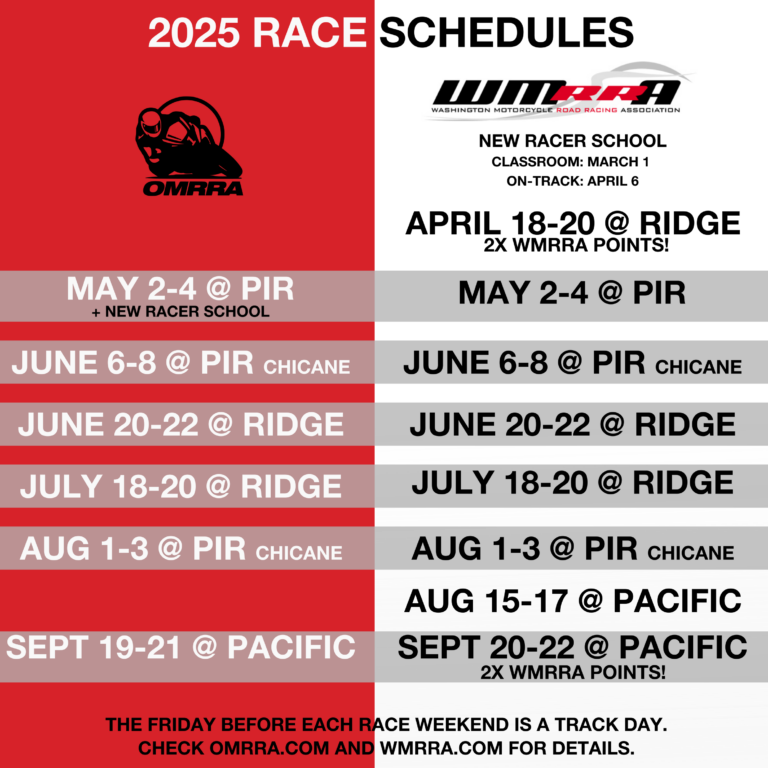 2025 Race Schedule – OMRRA